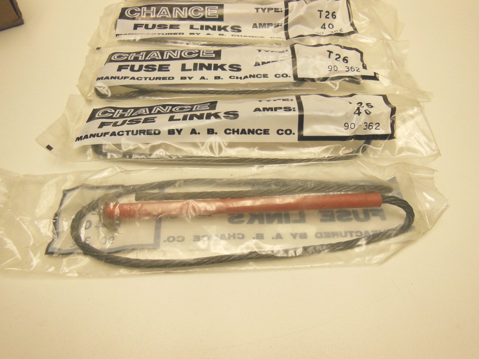 Chance Fuse Links Type T26 40A ---QTY OF 5---- | eBay