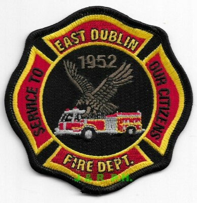 East Dublin Fire Dept., Georgia (3.5" x 3.5" size) fire patch | eBay