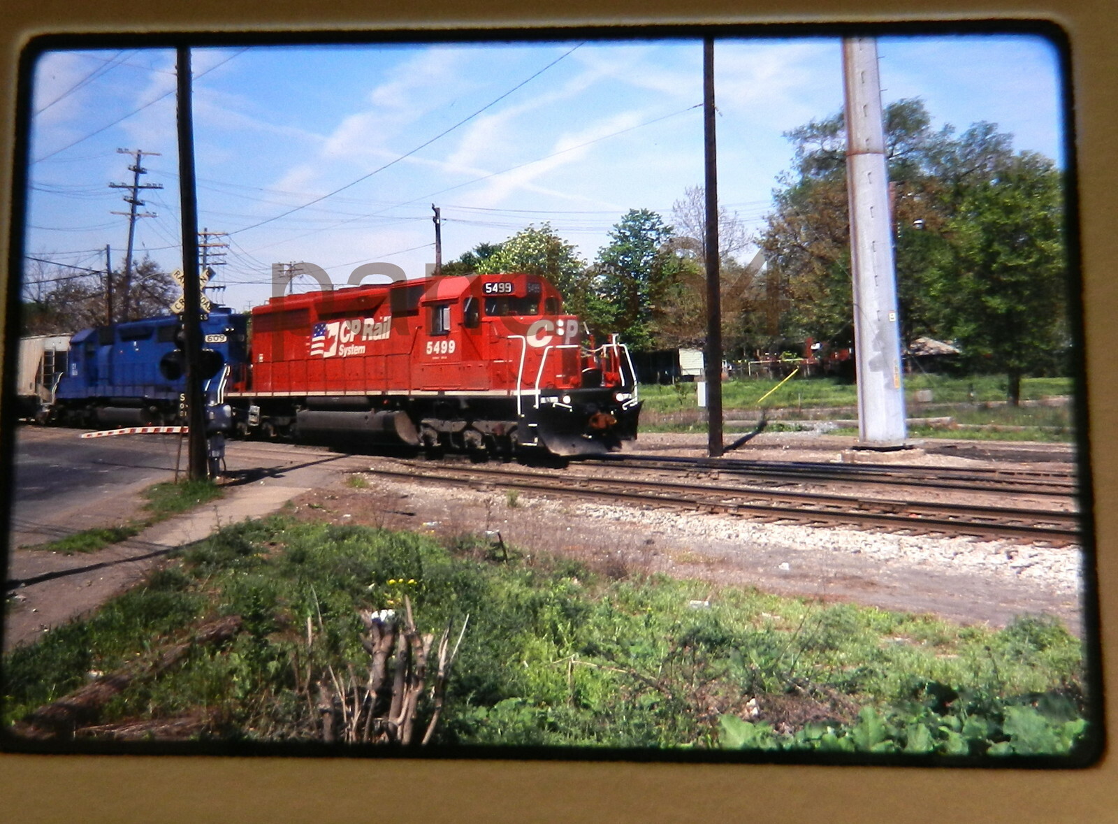 RR TRAIN Slide CP Canadian Pacific #5499 EMD SD40M-2 Diesel Locomotive ...