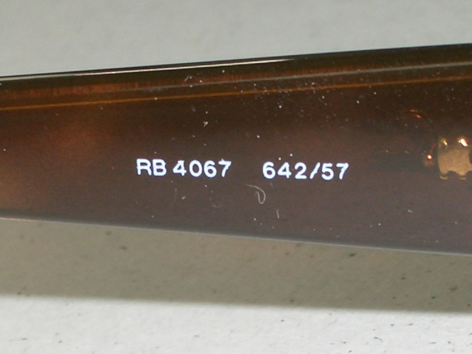 RAY-BAN RB4067 SLEEK GLOSSY TORTOISE RECTANGULAR SUNGLASSES/EYEGLASS ...