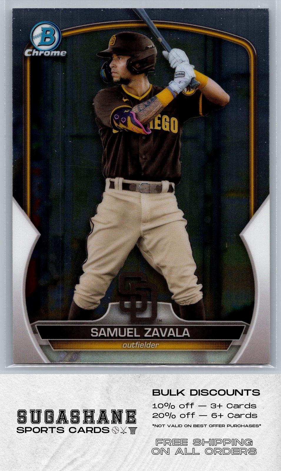 2023 Bowman BCP-75 Samuel Zavala San Diego Padres Baseball Card | eBay