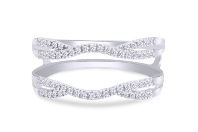 1/3ct Natural Diamond Split Shank Solitaire Enhancer Ring Wrap 10K ...