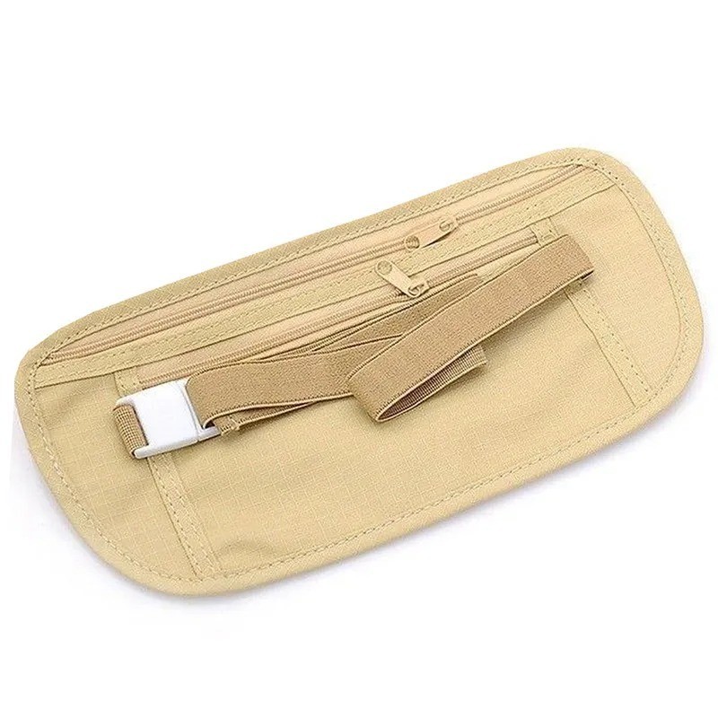 Unisex Travel Waist Pouch Hidden Money Belt Passport Security Wallet ...