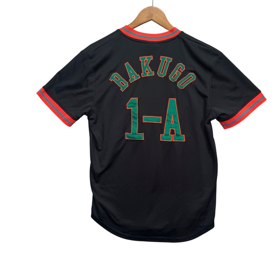 My Hero Academia UA High Bakugo Logo Baseball Jersey Shirt Black Mens ...