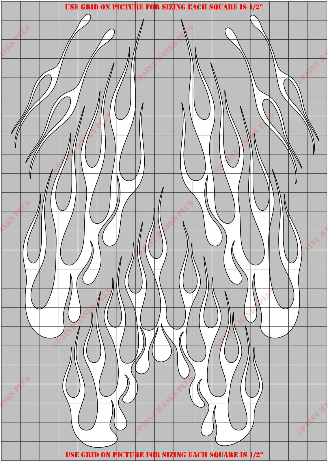 FLA1061W Flames Water Based Vinyl Masking/ Stencil Kit | eBay