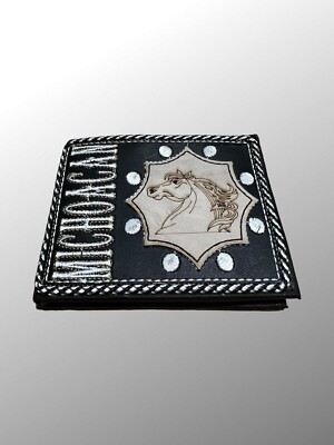 Billetera Artesanal Michoacan Charro Men Leather Wallet Michoacan ...