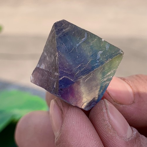 25G Natural green fluorite octahedron quartz crystal healing | eBay