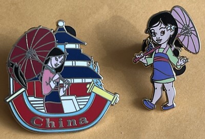 Mulan Disney Parks Collector's Trading Pins China & Young Mulan w ...