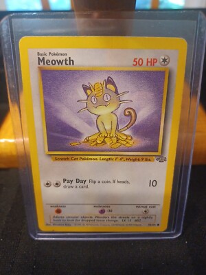 [NM/Mint] Meowth 1st Edition 56/64 Jungle Pokemon TCG Card 1999 WOTC ...