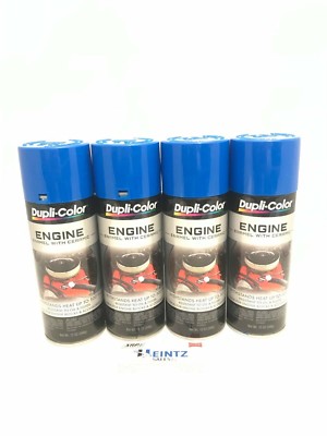 Duplicolor DE1601(4pack) Engine Enamel Paint w/ Ceramic Ford BLUE Color ...