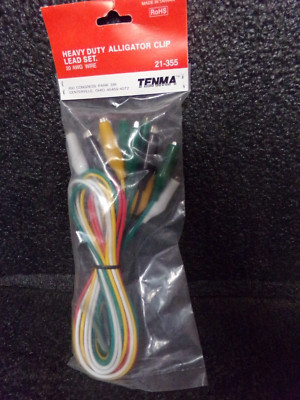 TENMA 21-355 Alligator Cable Set 0.6M 20AWG 10 Pack (C) | eBay