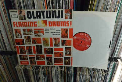 Olatunji Flaming Drums!Rare Afro Percussion Columbia'62 PromoVinyl ...