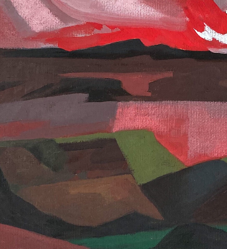 Southwest Mesa Abstract Desert Contemporary oil painting landscape Art ...