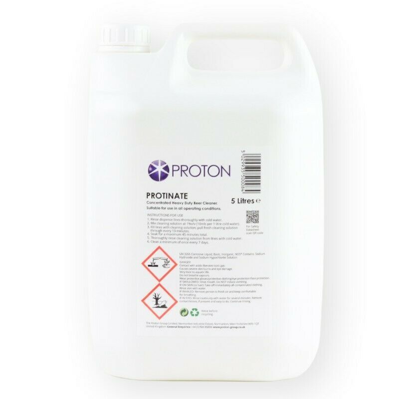 Heavy Duty Beer Line Cleaner Concentrated Proton Protinate - 5 Litres ...