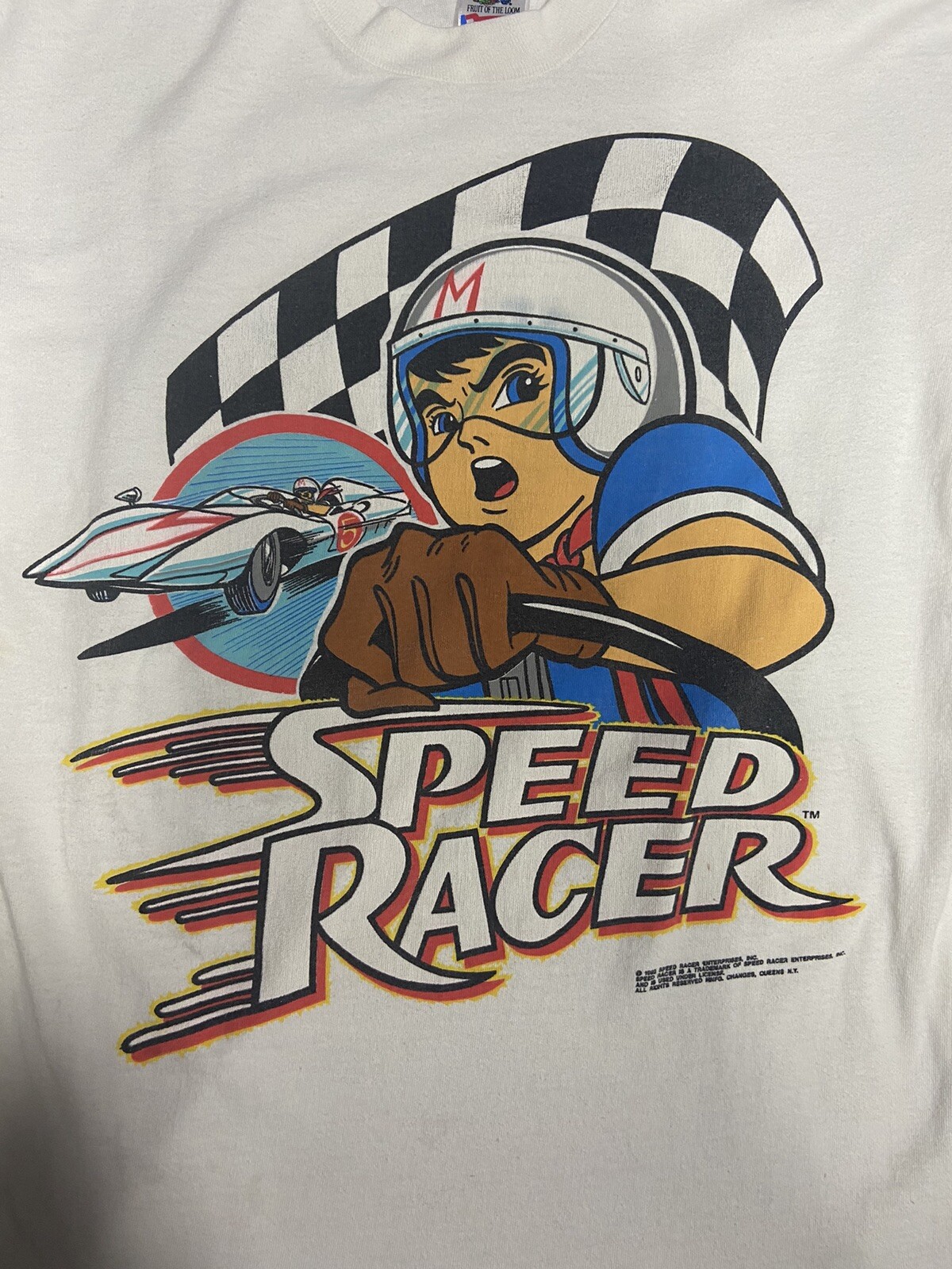 Vintage 1992 Speed Racer Cartoon T-Shirt Mens Large 9… - Gem