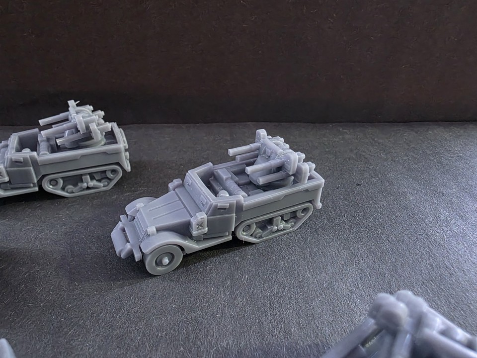 HO Scale U.S. M16 Half-track Platoon X5 1/87th scale ww2 | eBay