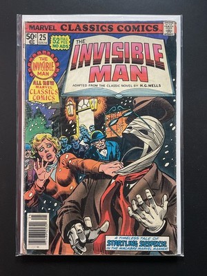 Marvel Classics Comics 25 The Invisible Man 1977 H.G. Wells Adaptation ...