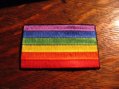 Gay Pride Flag Jacket Patch - LGBT Queer LGBTQ Rainbow Sew On 2 1/2" X ...