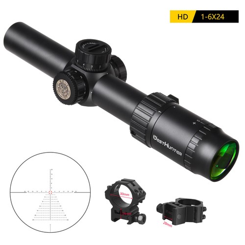 Westhunter HD 1-6x24 IR Hunting Rifle Scope Outdoor Compact Optical ...