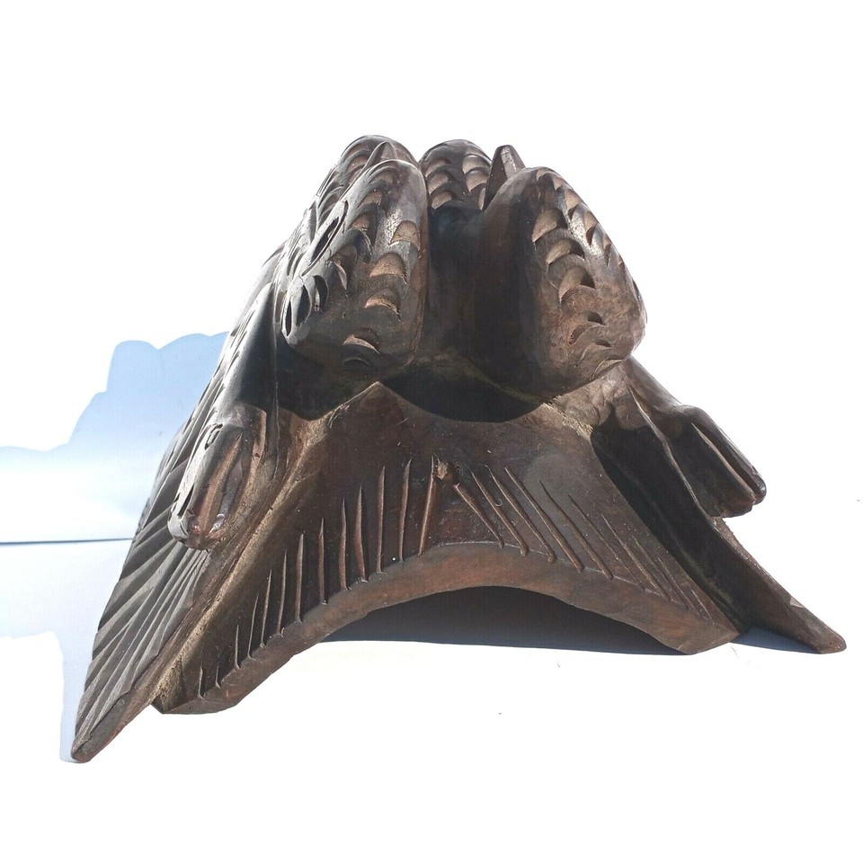 Guatemalan hand carving Wood Mask Mayan folks art Kukulkan chief ...