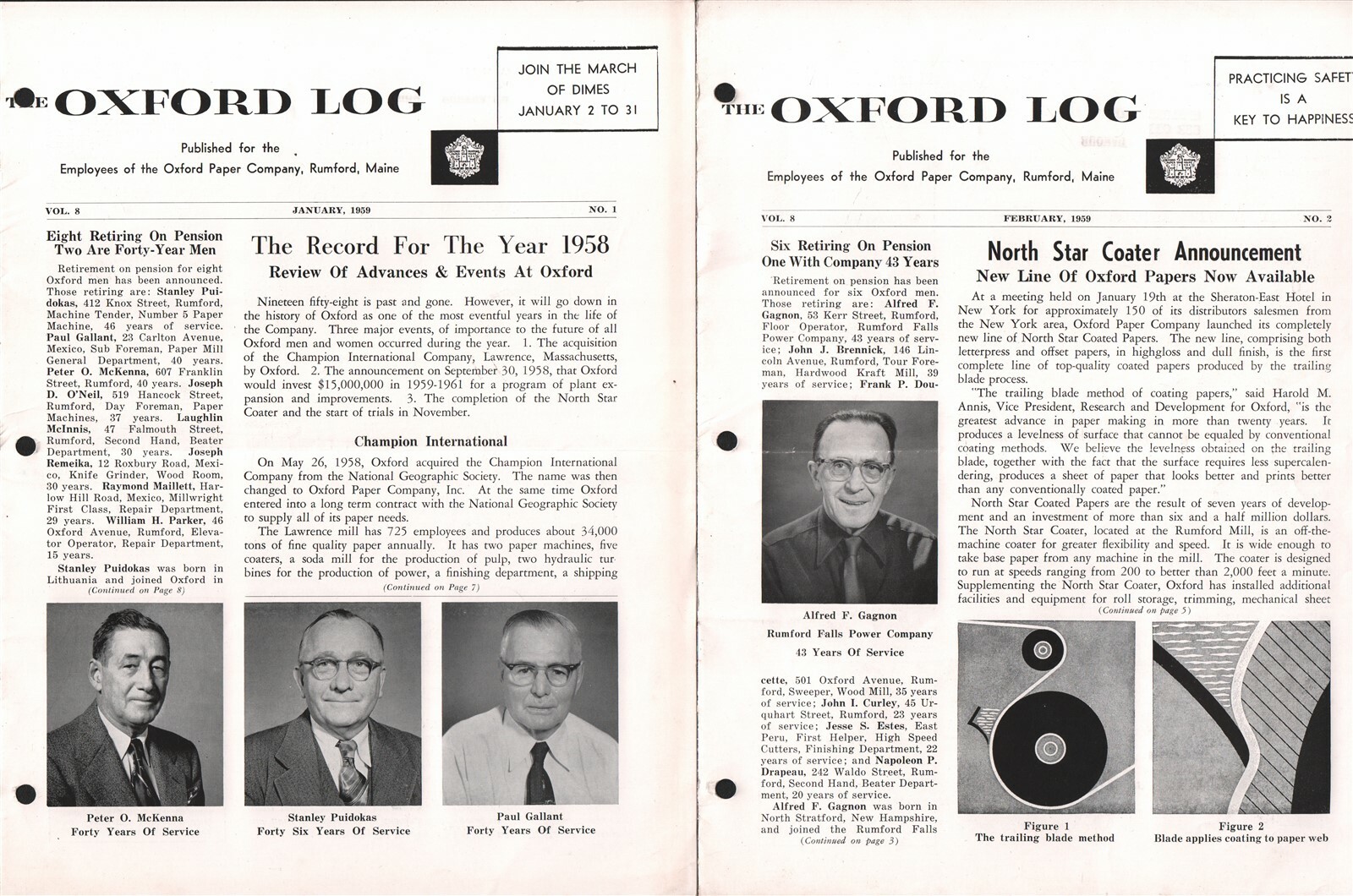 Oxford Paper Company Rumford, Maine The Oxford Log 1959 January And ...