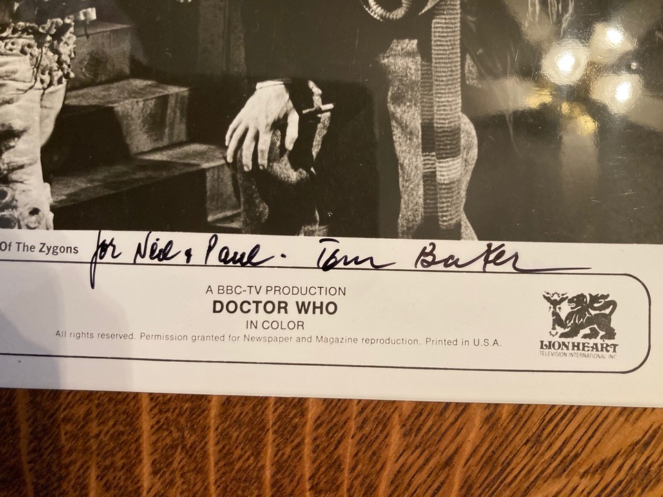 Tom Baker Doctor Who Actor Autographed Signed Press Kit Photo | eBay