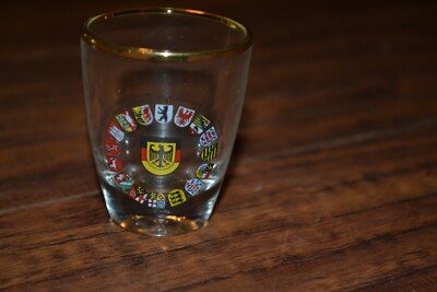 H15- Gold Rim Shot Glass Bundesrepublik Deutschland approx. 2" | eBay