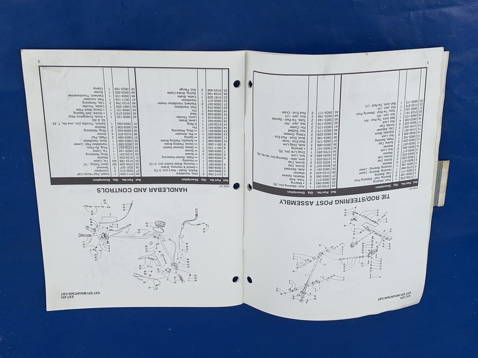 1993 Arctic Cat EXT EFI Snowmobile PRINTED Parts Manual Original Parts ...