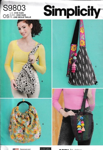 Slouchy Lined Indie Style Bags In Four Styles Sewing Pattern | eBay