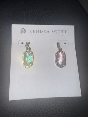 Kendra Scott Lee Small Drop Earrings in Lilac Abalone, Goldtone | eBay