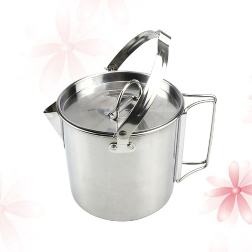 Camping Cooking Kettle Stainless Steel Backpacking Pot Small Camping ...