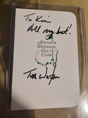 Rare Tom Watson Full Signed Autographed Auto Masters scorecard | eBay