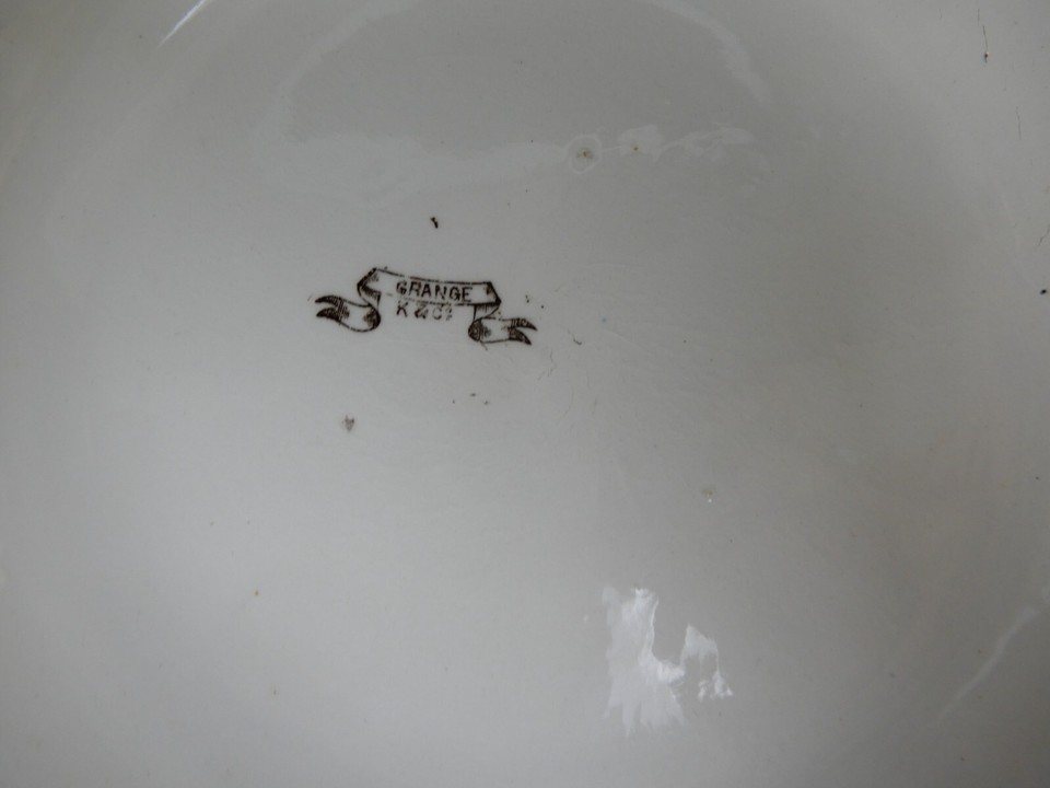 Antique "Grange" Pattern Keeling & Co Ironstone Pottery Wash Bowl and ...