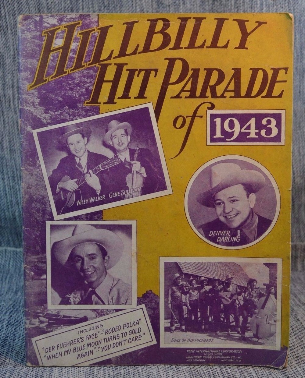 Hillbilly Hit Parade of 1943 Vtg Southern Music Publishing Company ...