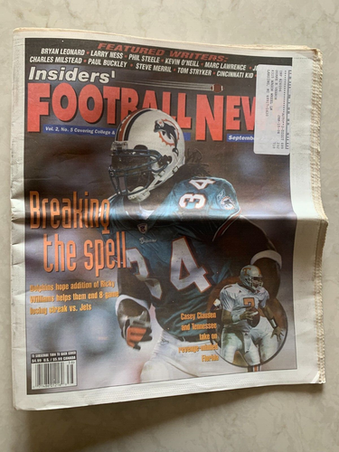 Insiders' Football News newspaper, September 23, 2002, cover: Ricky ...