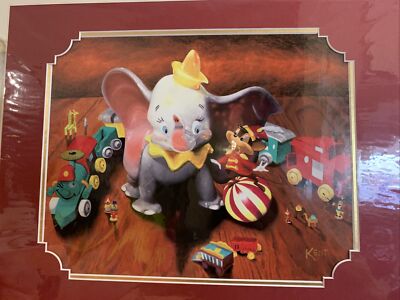2021 Disney Parks Kent Hammerstrom 14x18" Print Toy elephant on parade ...