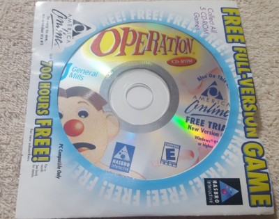 OPERATION - PC CD COMPUTER GAME DISK AND SLEEVE GENERAL MILLS HASBRO ...