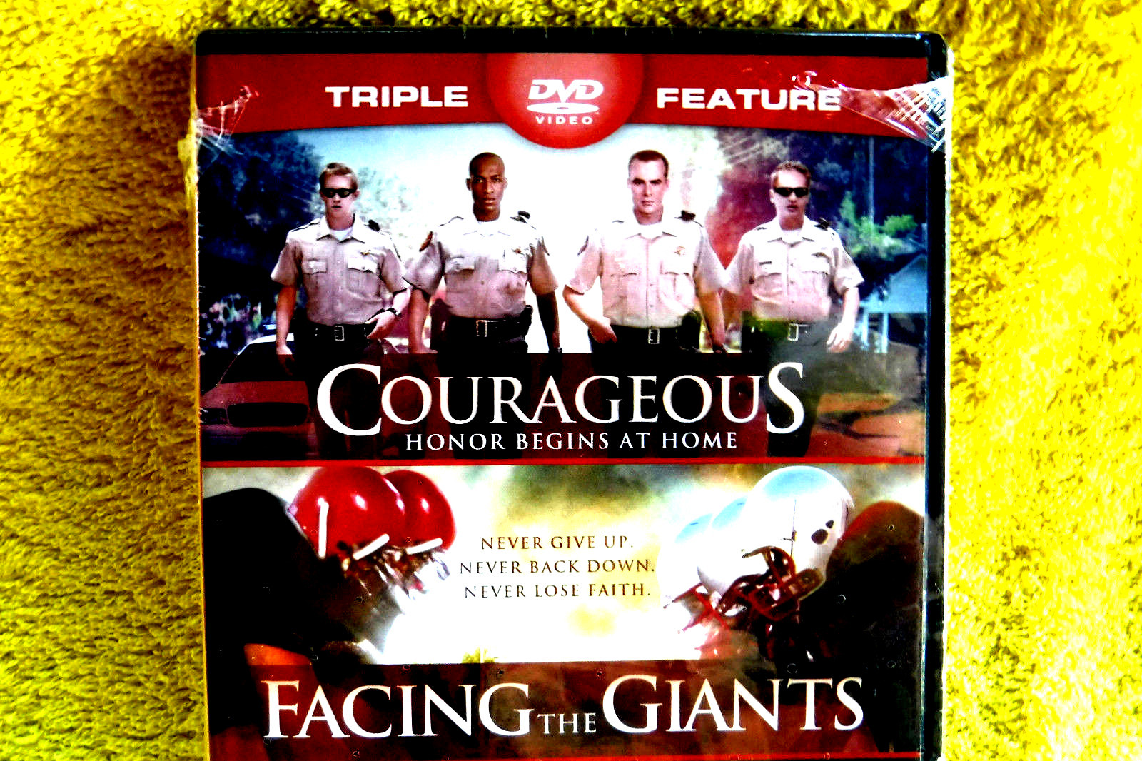 NEW/SEALED TRIPLE FEATURE: COURAGEOUS, FACING THE GIANTS, & FIREPROOF ...