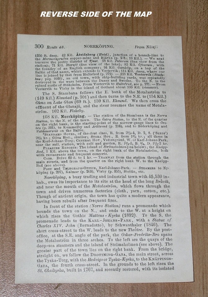 1912 ORIGINAL ANTIQUE CITY MAP OF LINKÖPING LINKOPING / SWEDEN | eBay