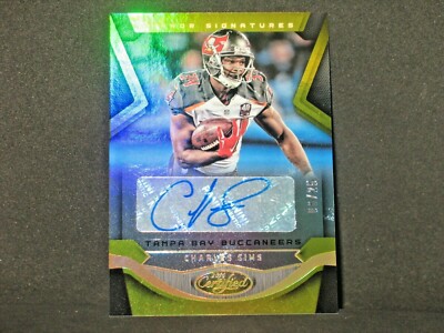 Charles Sims 2016 Certified Mirror Gold Autograph (06/25) Tampa Bay ...
