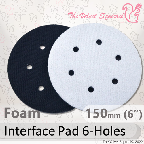 6" 150mm Premium Soft Foam Interface Pad 6-Hole Extraction 🦘Orbital ...