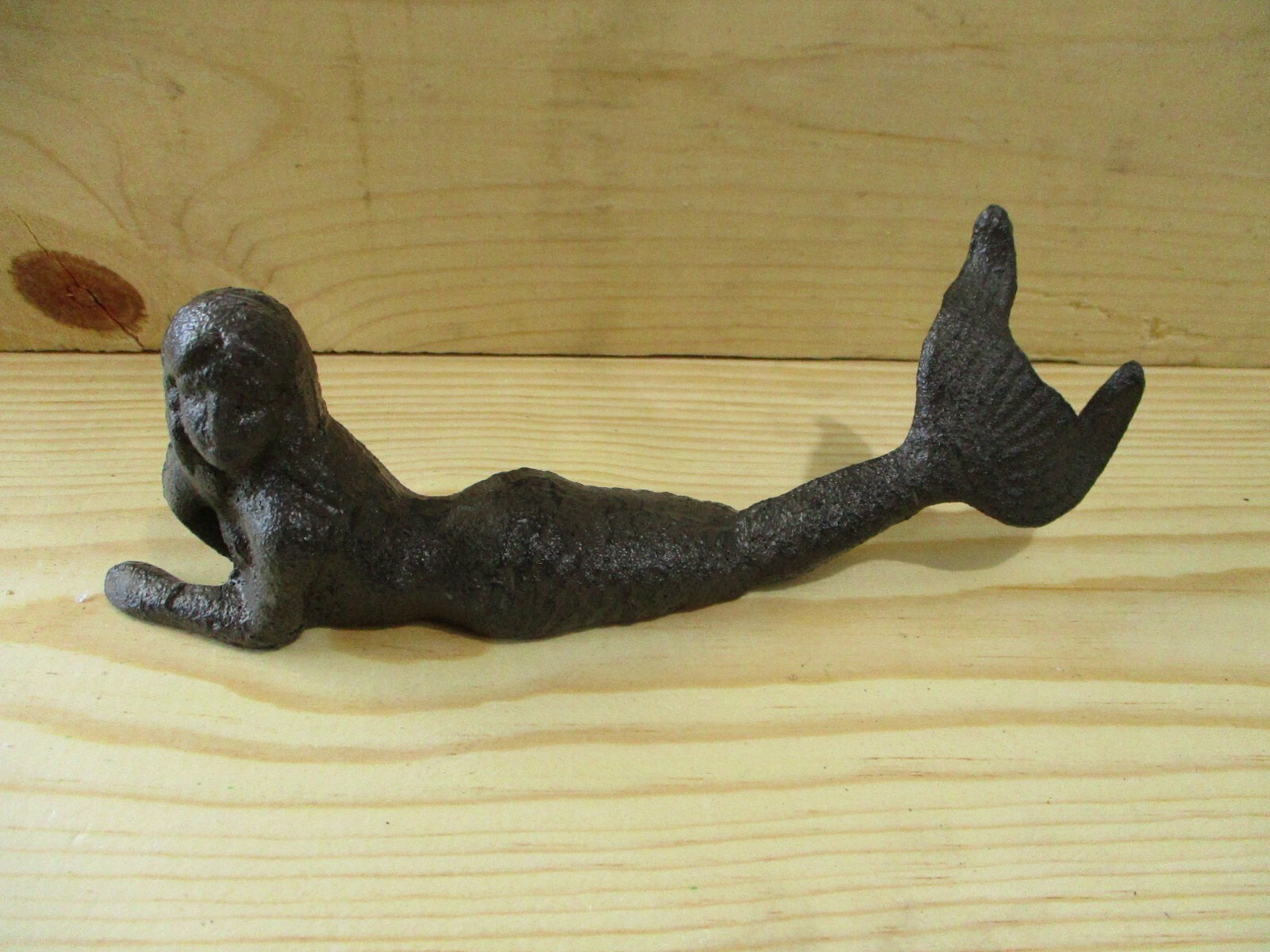 Cast Iron Laying Mermaid Figure Nautical Decor Statue Mermaids Tiki ...