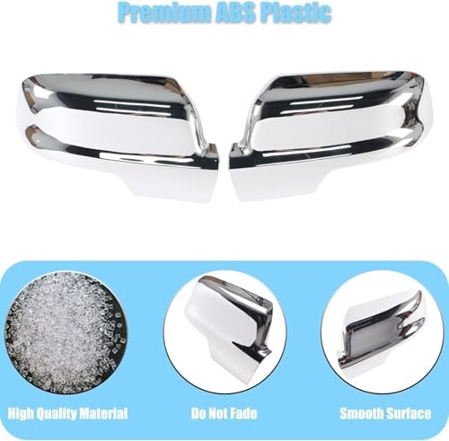 Chrome Mirror Cover Caps + Door Handle Covers Without Smart Keyholes | eBay