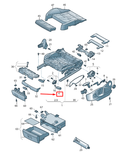 AUDI A5 8T Front Right Seat Rake Adjustment Handle 8T0881092ADT4 NEW ...