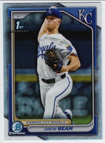 2024 Bowman Draft Chrome Drew Beam BDC-75 Refractor 1st Kansas City ...