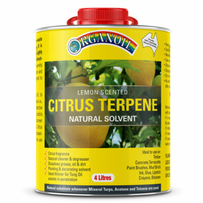 Organoil Citrus Terpene Natural Turps or Solvent 4 litre FREE Postage ...
