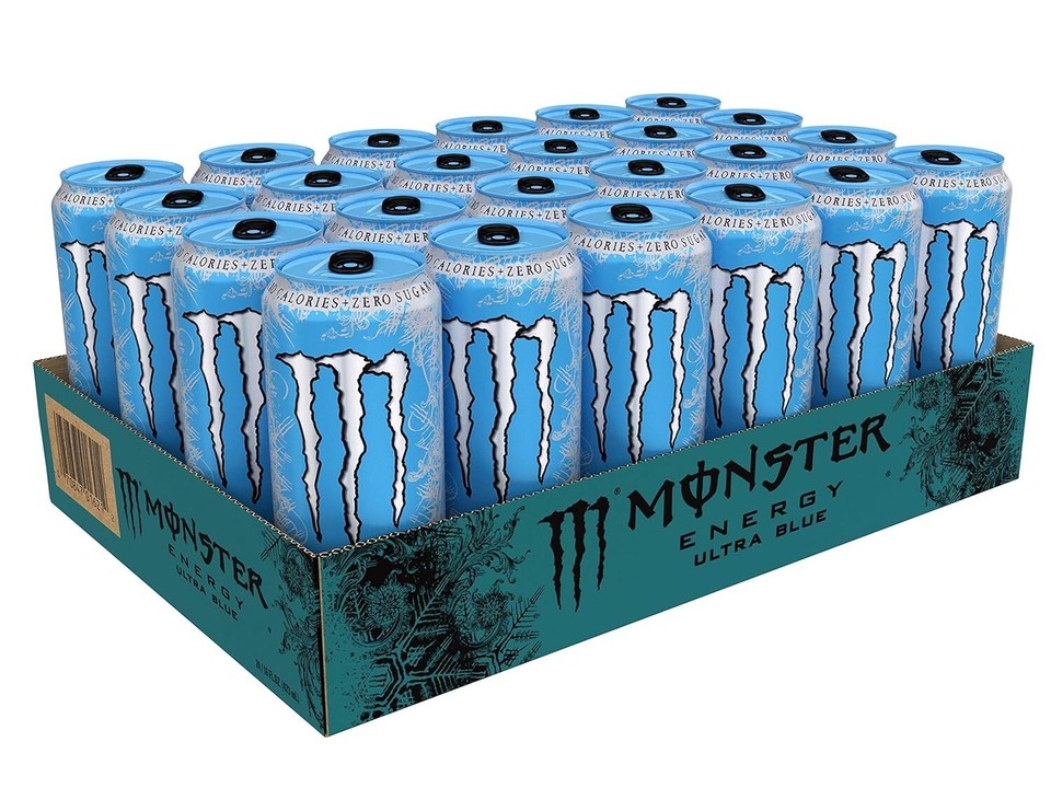 Monster Energy Ultra Blue, Sugar Free Energy Drink, 16 Ounce (Pack of ...