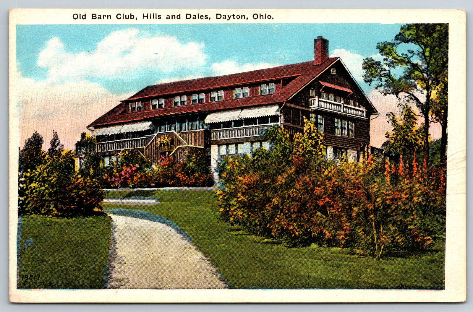 Postcard Old Barn Club Hills and Dales Dayton, OH F16 | eBay