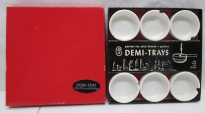 Vintage Set of 6 Demi Tray Personal Ash Trays Boxed Set Gessner | eBay
