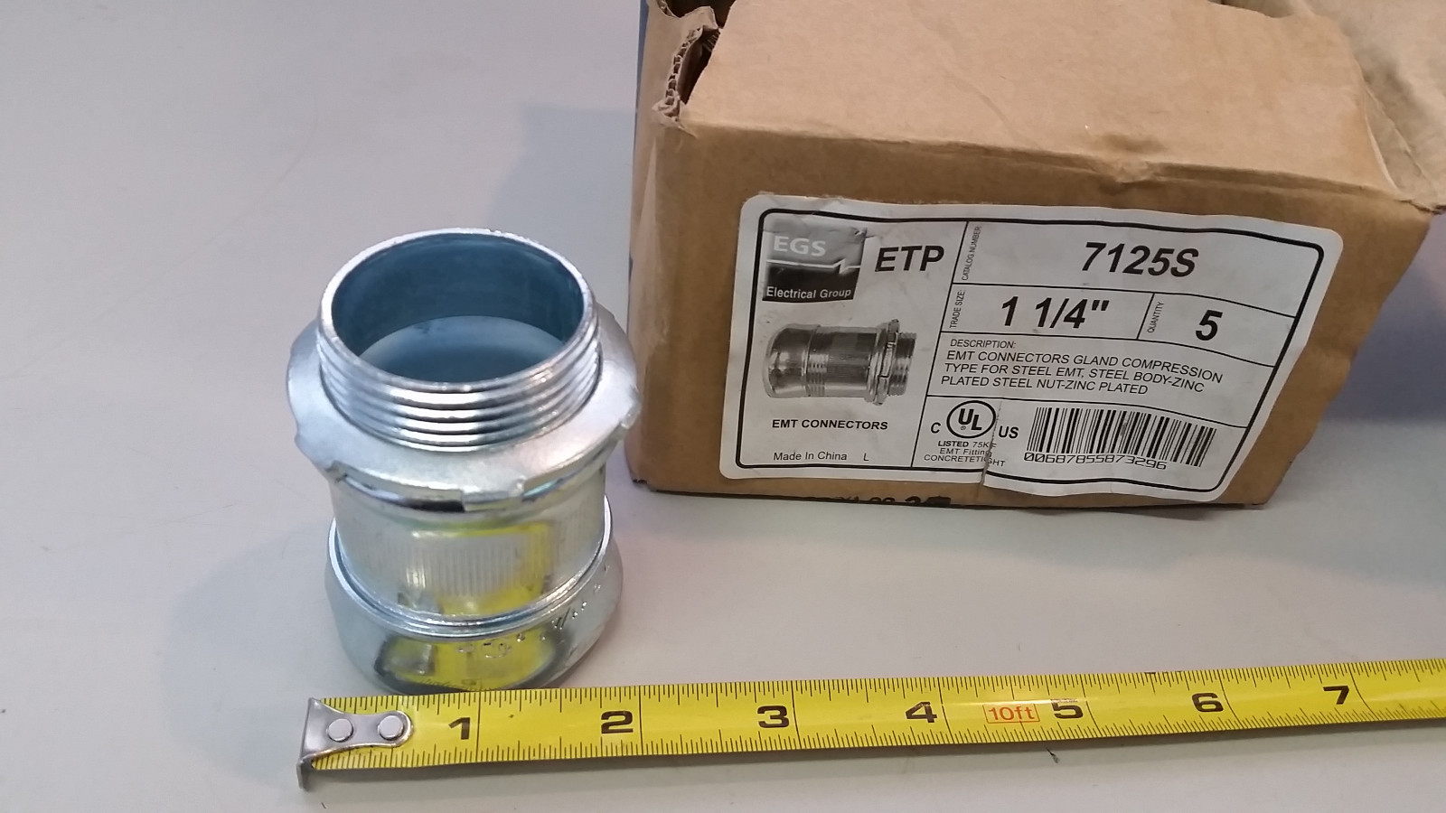 EGS ETP 7125S EMT Compression Connector 1-1/4 In Box W/ 5 Pcs | eBay